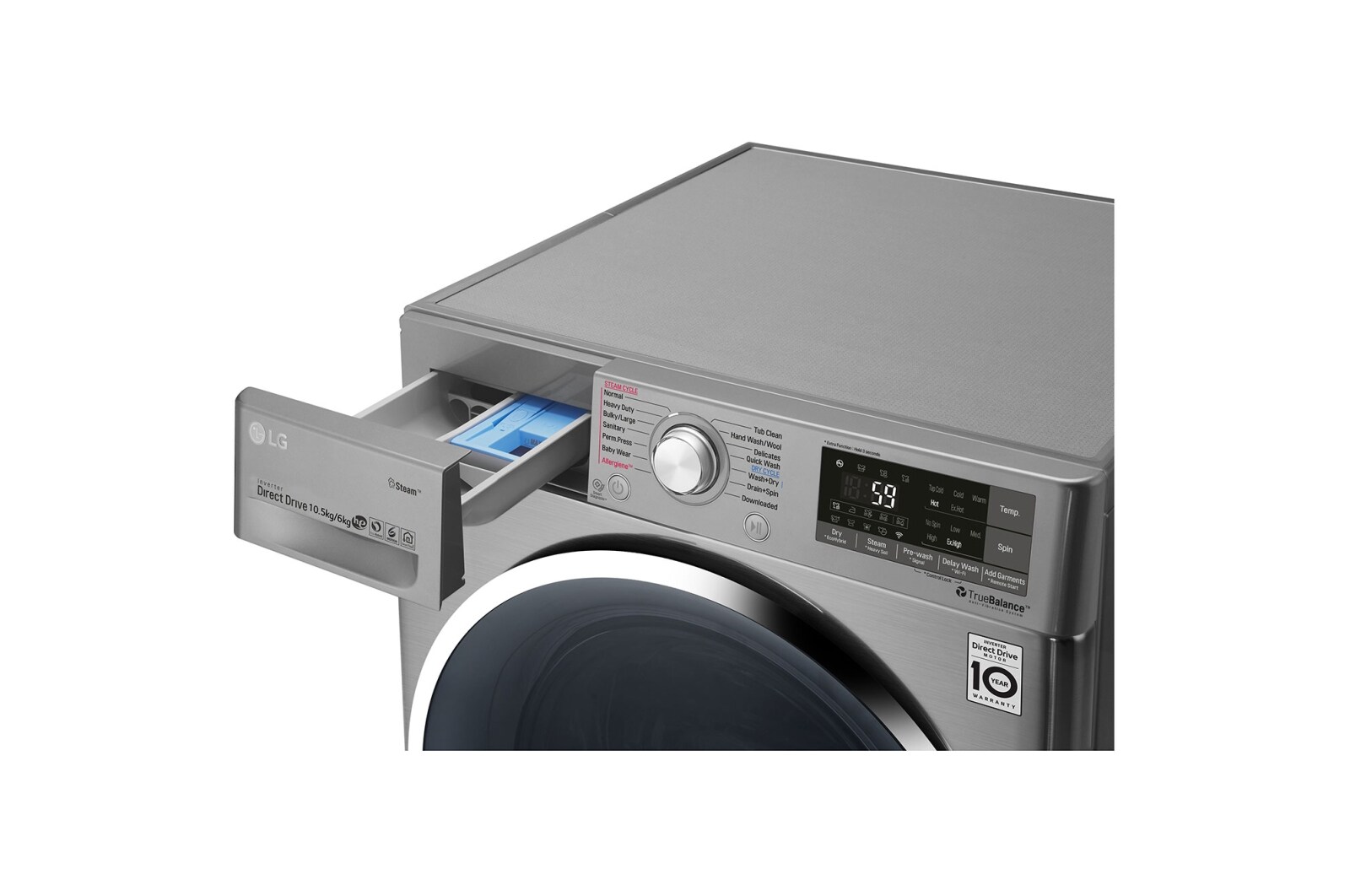 LG Lavasecadora Secadora Direct Drive Inverter con 10.5kg/6kg de ...