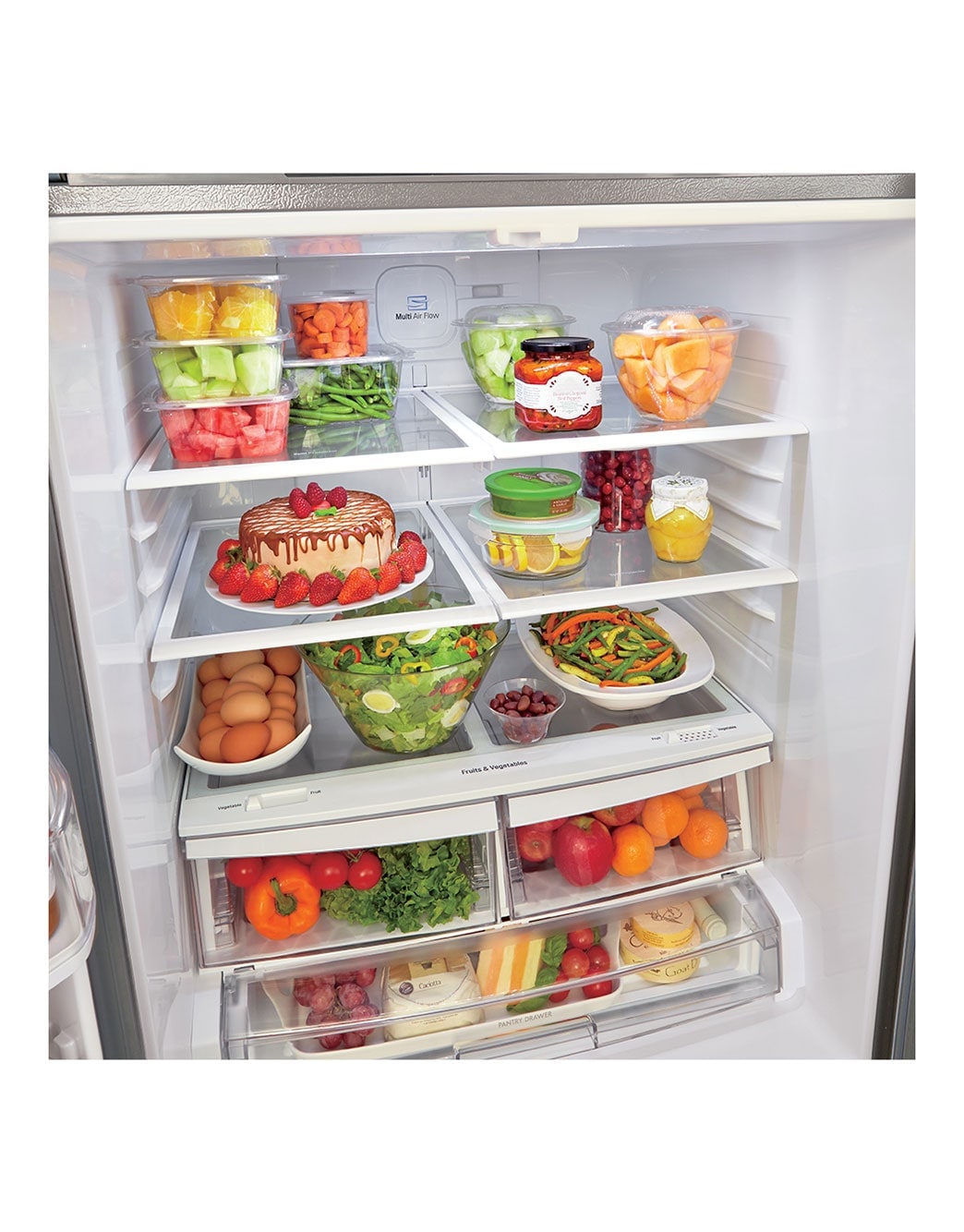 Refrigeradora French Door 22p³ LG GM22BGPK Multi Air Flow