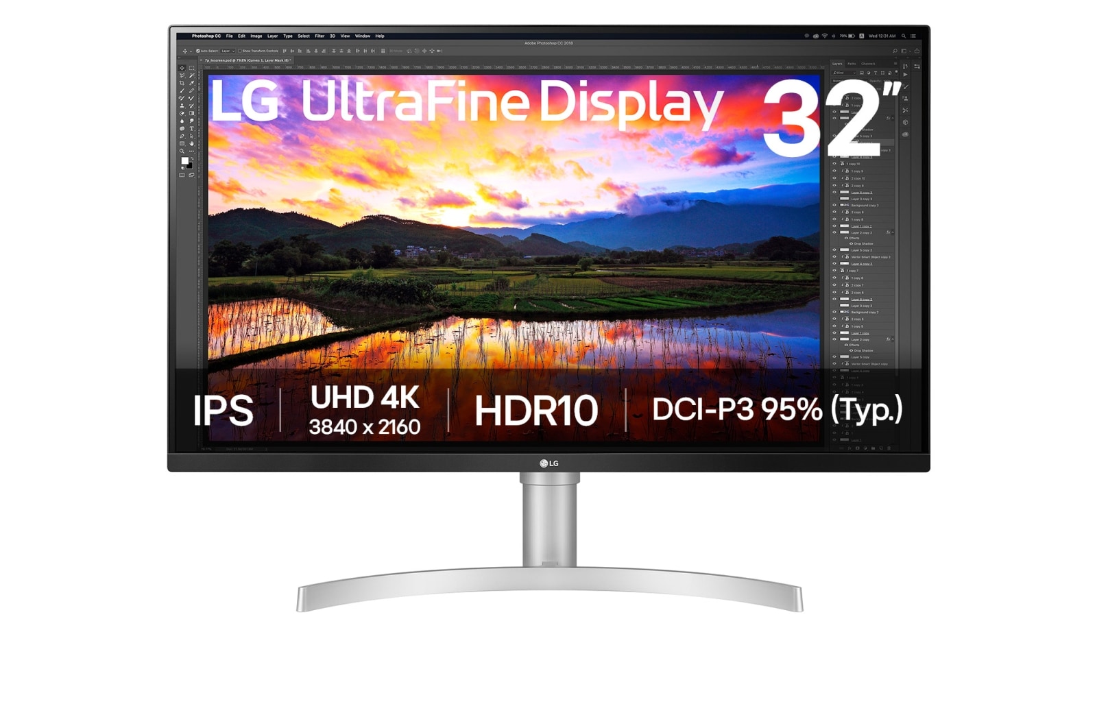 31,5'' UHD 4K (3840x2160) HDR IPS monitor - 32UN650K-W | LG EE