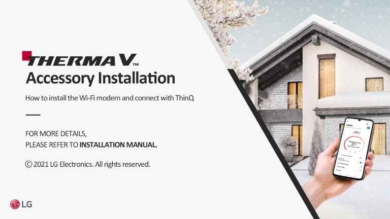 LG Therma V Accessory Installation Guide_How to install the Wi-Fi modem ...