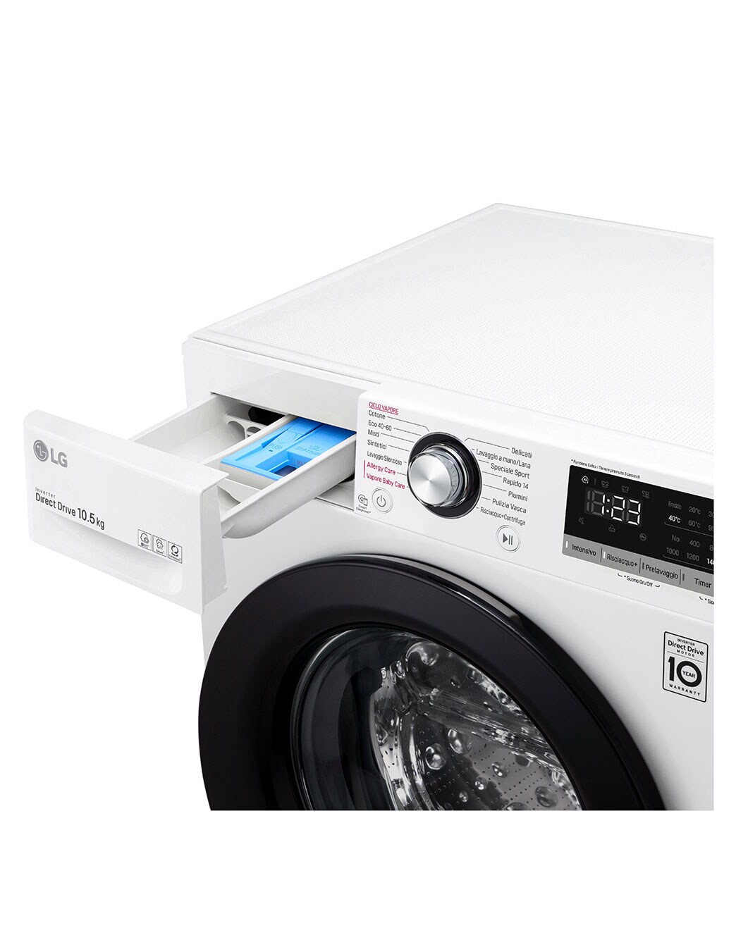 LG Πλυντήριο Ρούχων 10,5kg, AI DD™, Ατμού | LG Ελλάς