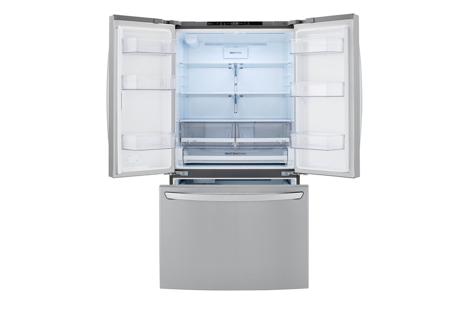 מקרר 3 דלתות כסוף בנפח 816 ליטר | LG ישראל