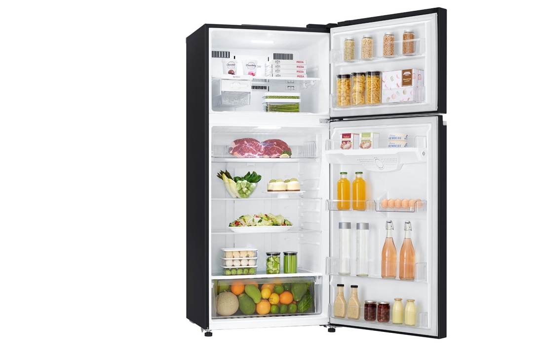 מקרר מקפיא עליון בנפח 506 ליטר בצבע שחור | LG ישראל