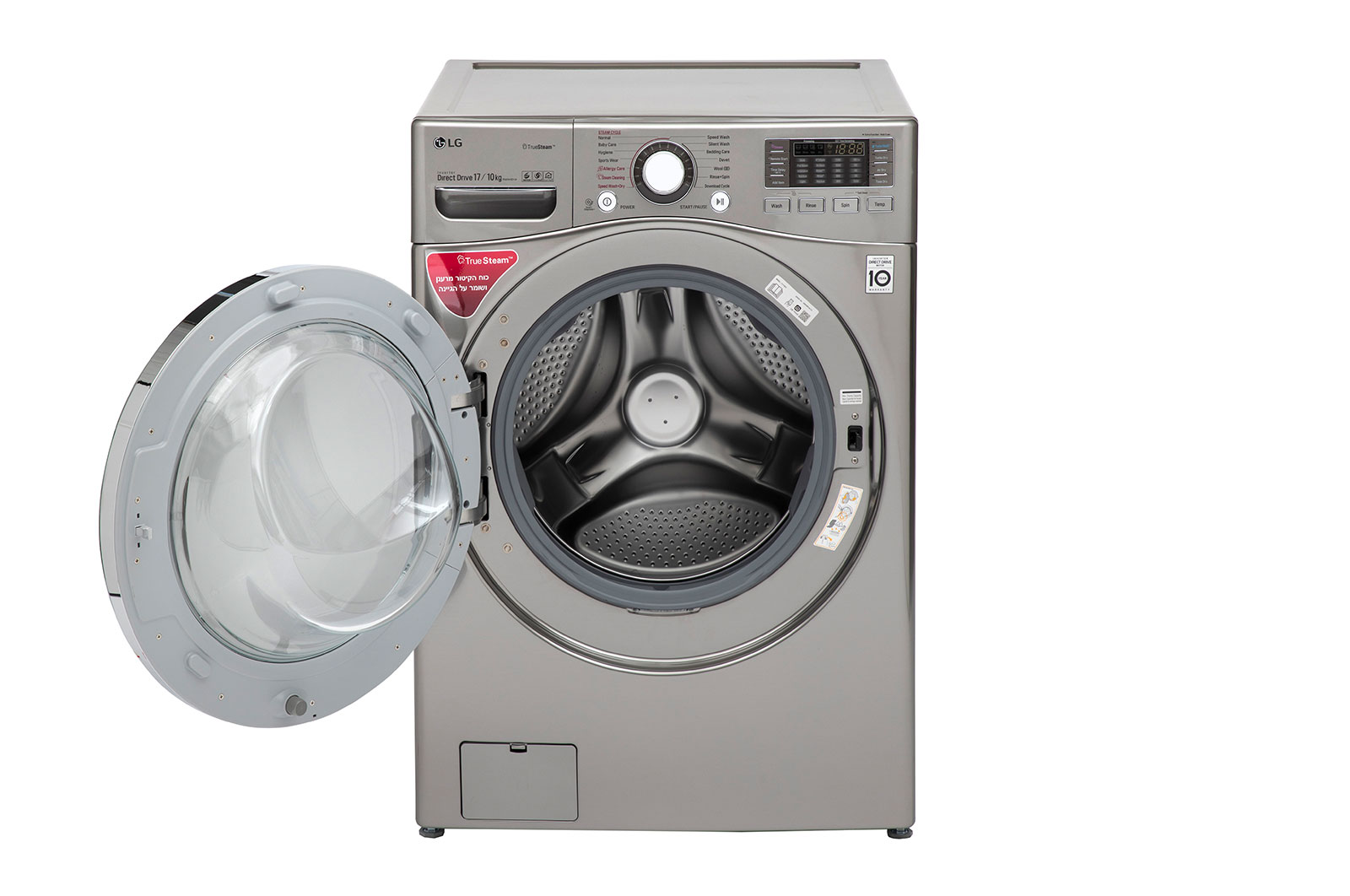 מכונת כביסה/מייבש 10/17 ק''ג AIDD פתח קדמי | LG ישראל