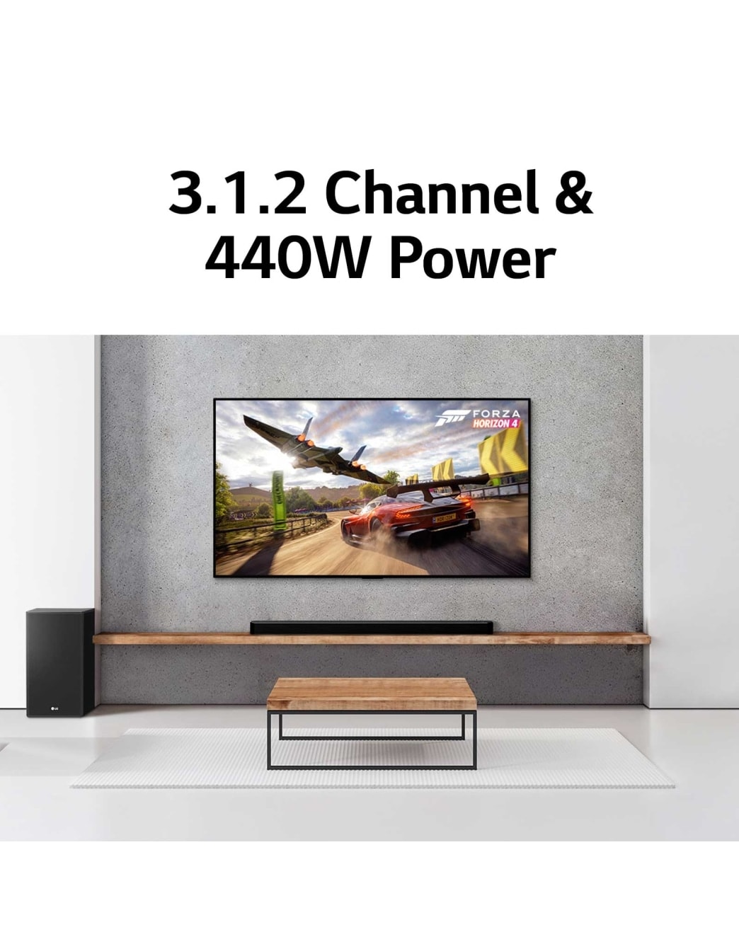 LG SP8A, 440W, 3.1.2ch with Meridian & Dolby Atmos® Soundbar | LG Levant