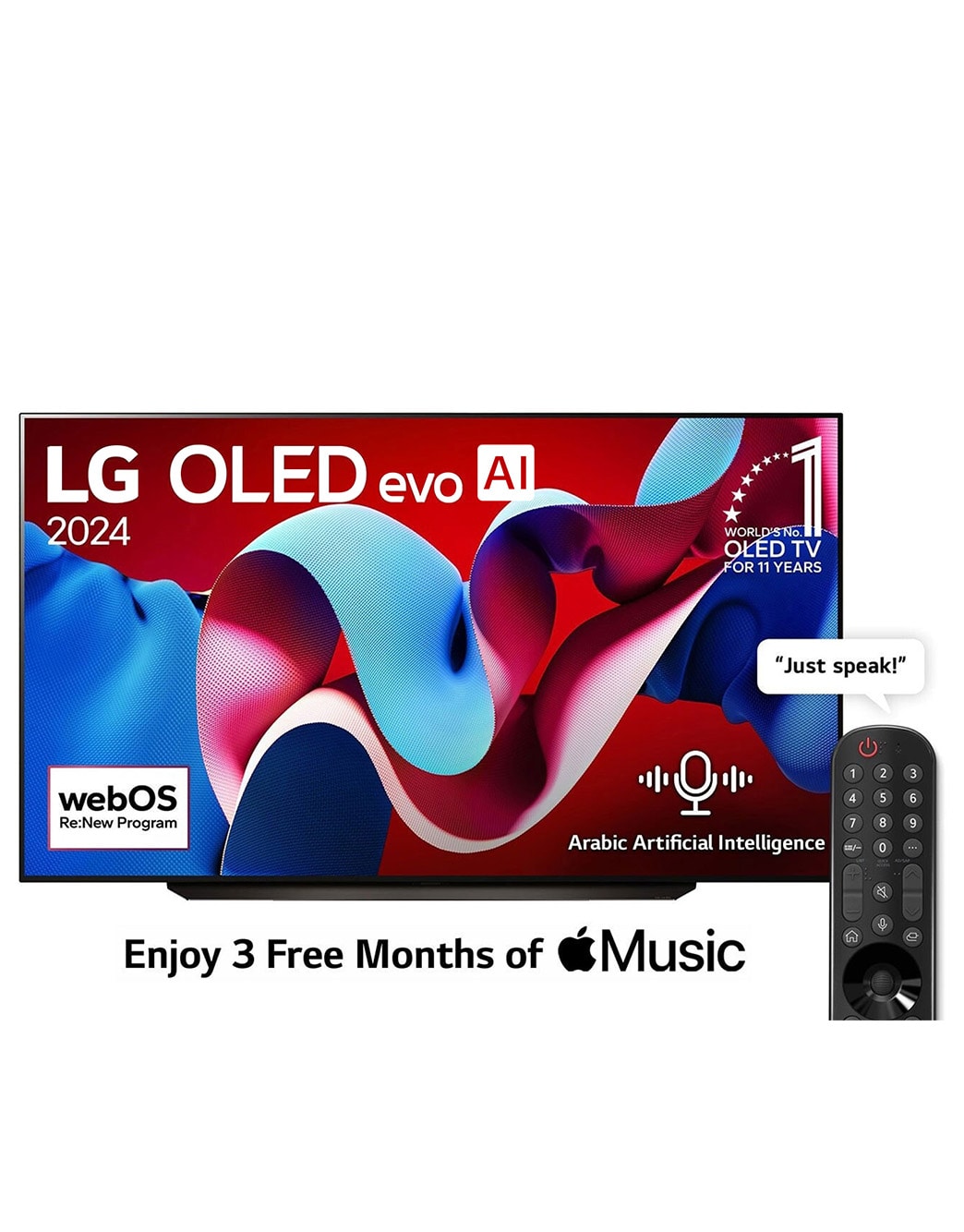 83 inch LG OLED evo AI C4 4K Smart TV 2024 - OLED83C46LA | LG Levant