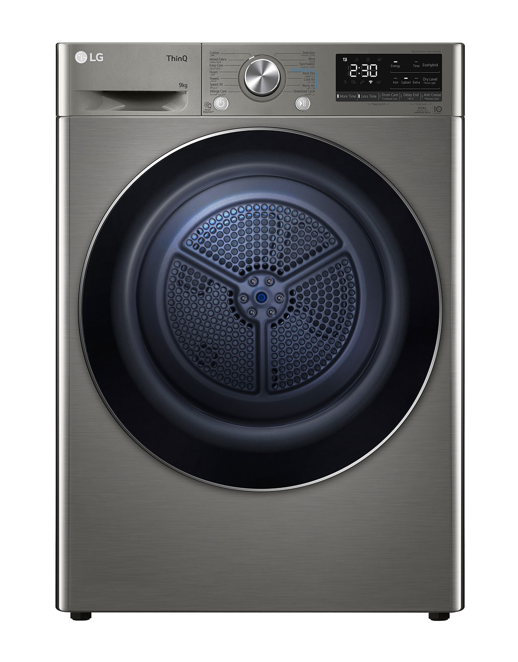 LG Energy Saving Dryer, 9kg, Silver, Capable Drying with Dual Heat Pump ...