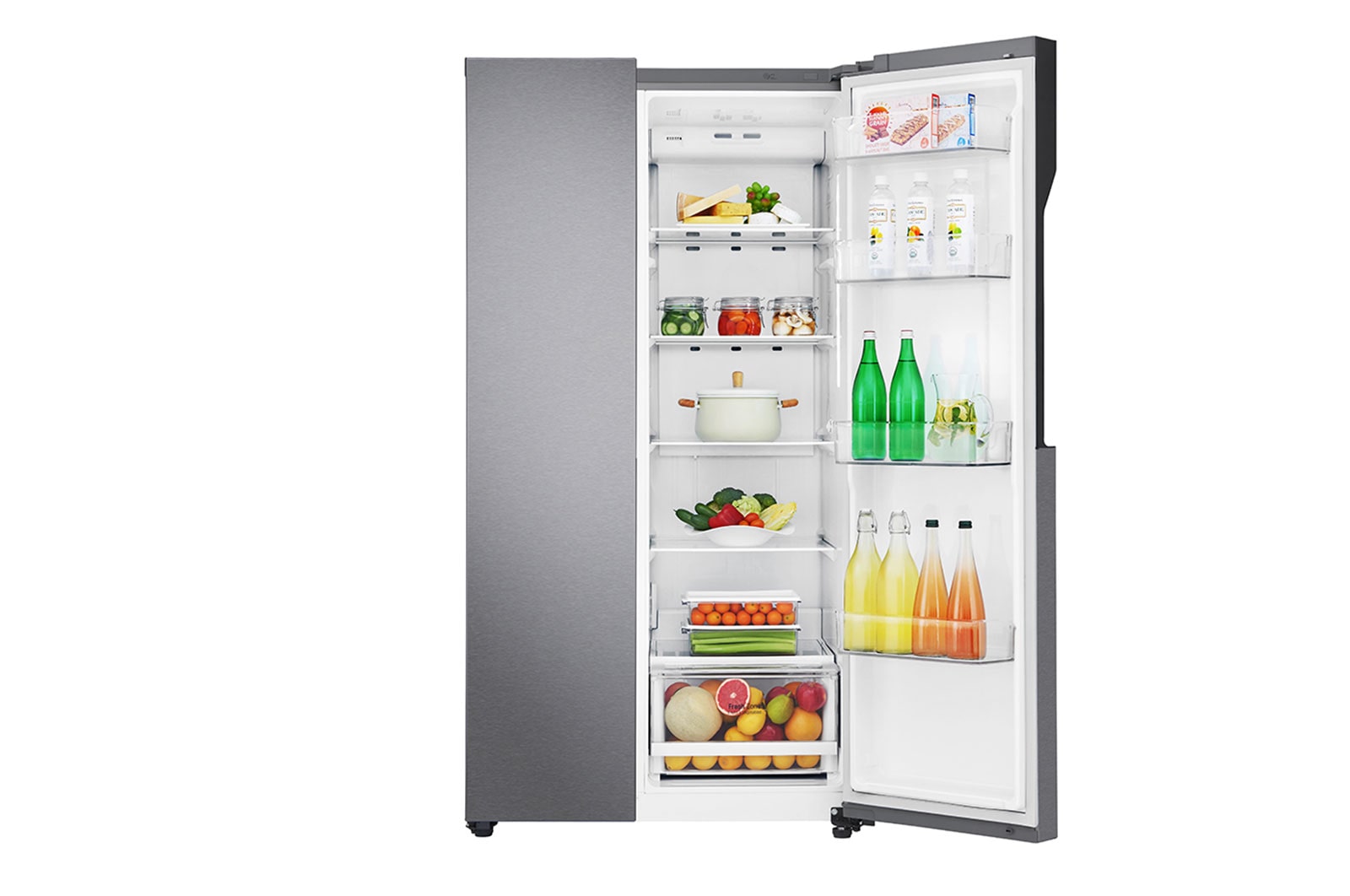 613L Side-by-Side Fridge in Dark Graphite | LG LK