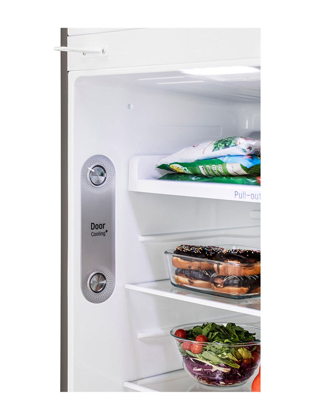 437L Top Freezer with Smart Diagnosis™, Shiny Steel | LG LK