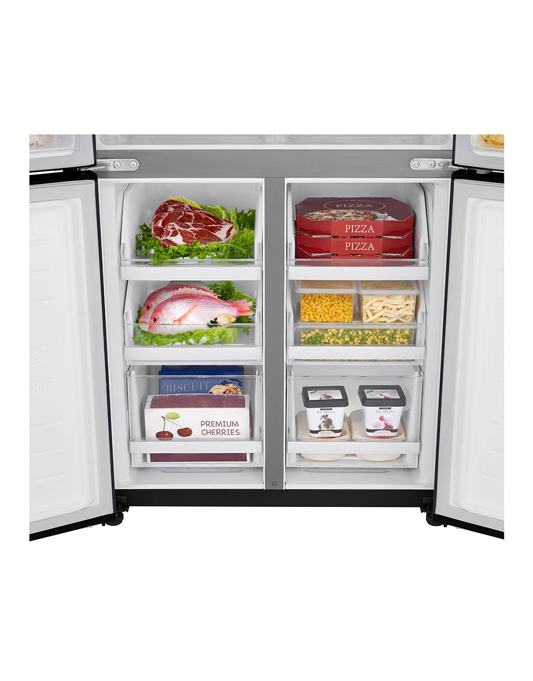594L Side-by-Side Fridge with Slim Width in Black | LG LK