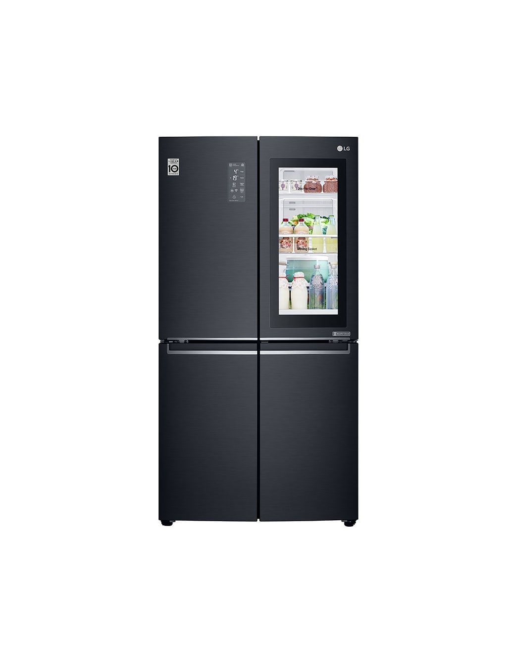 725L InstaView Door-in-Door Fridge in Matt Black | LG LK