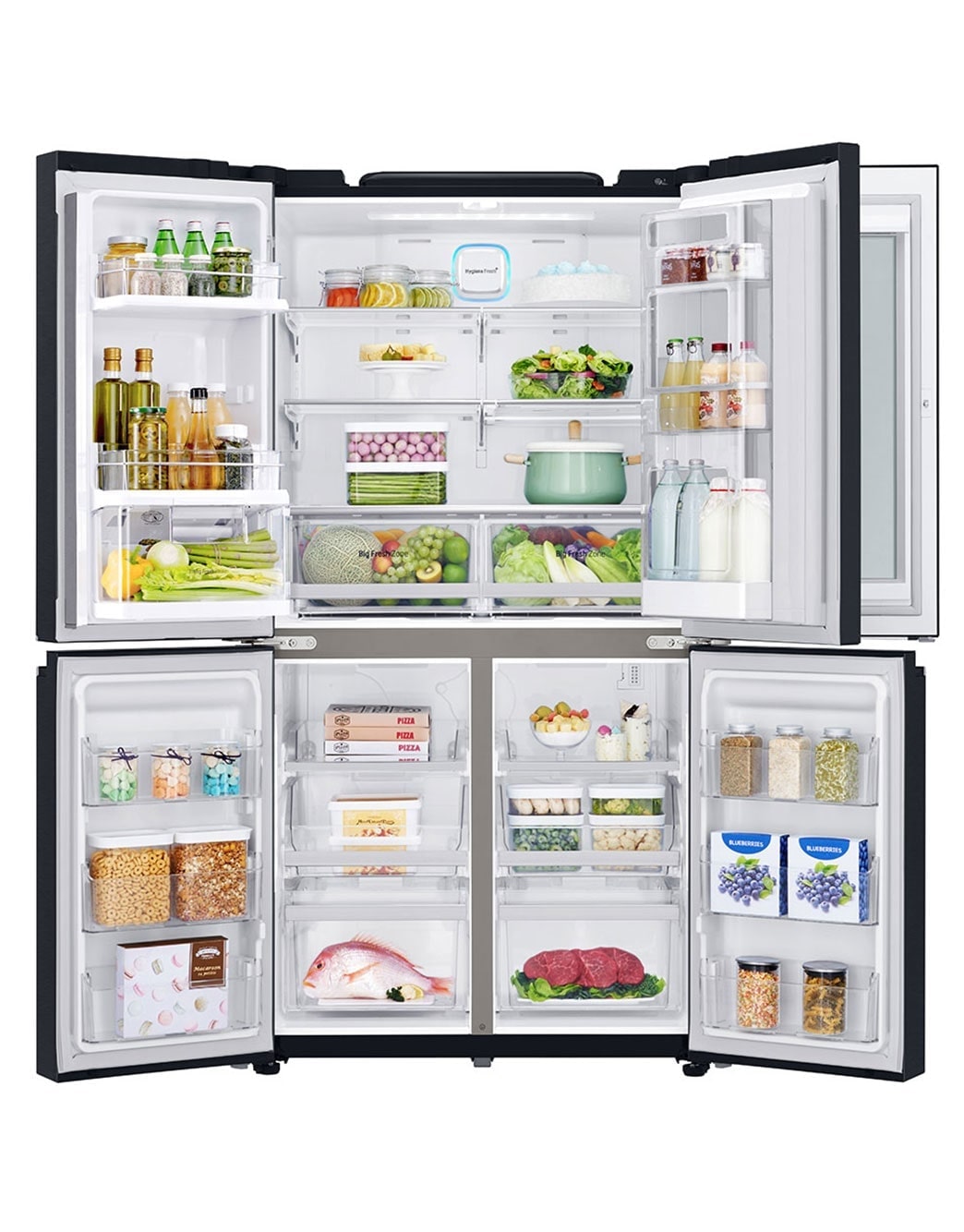 725L InstaView Door-in-Door Fridge in Matt Black | LG LK