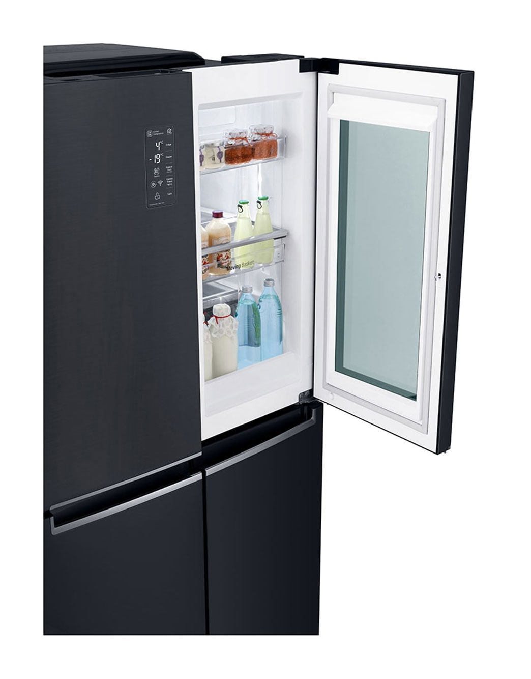 725L InstaView Door-in-Door Fridge in Matt Black | LG LK