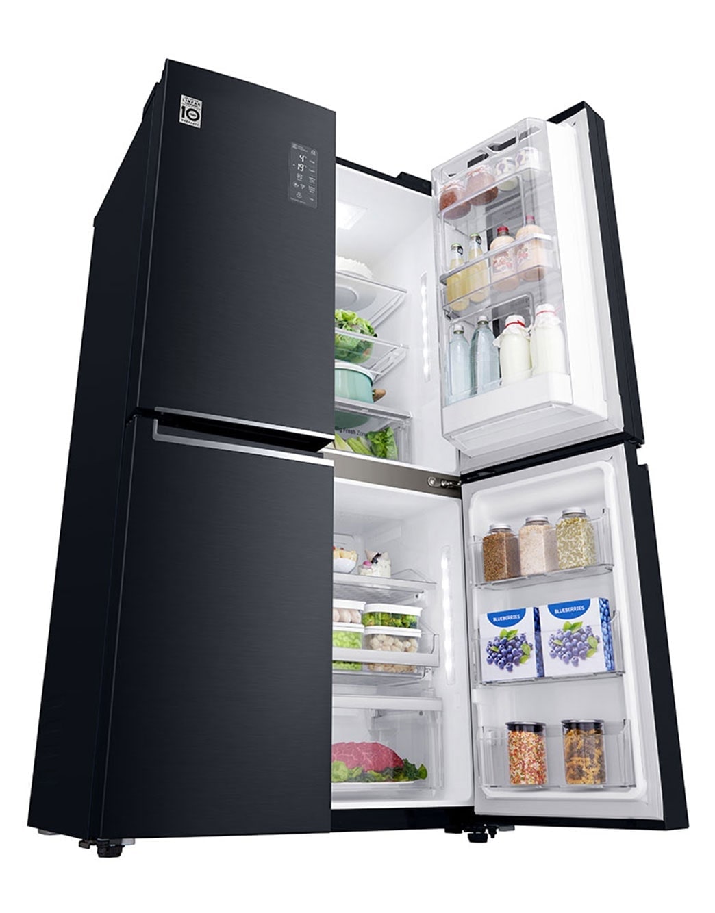 725L InstaView Door-in-Door Fridge in Matt Black | LG LK