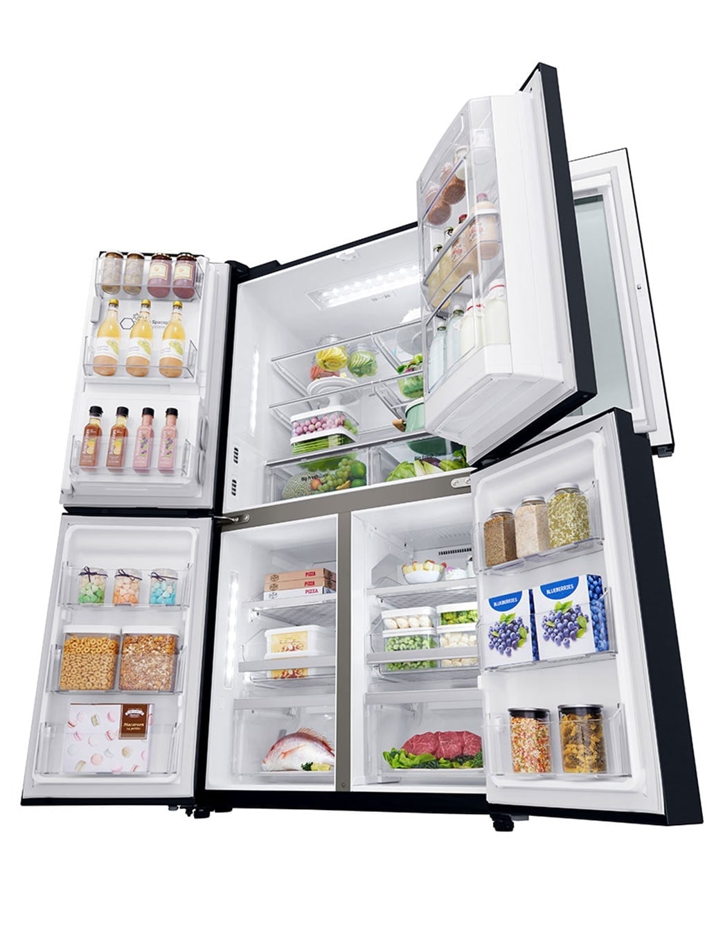 725L InstaView Door-in-Door Fridge in Matt Black | LG LK