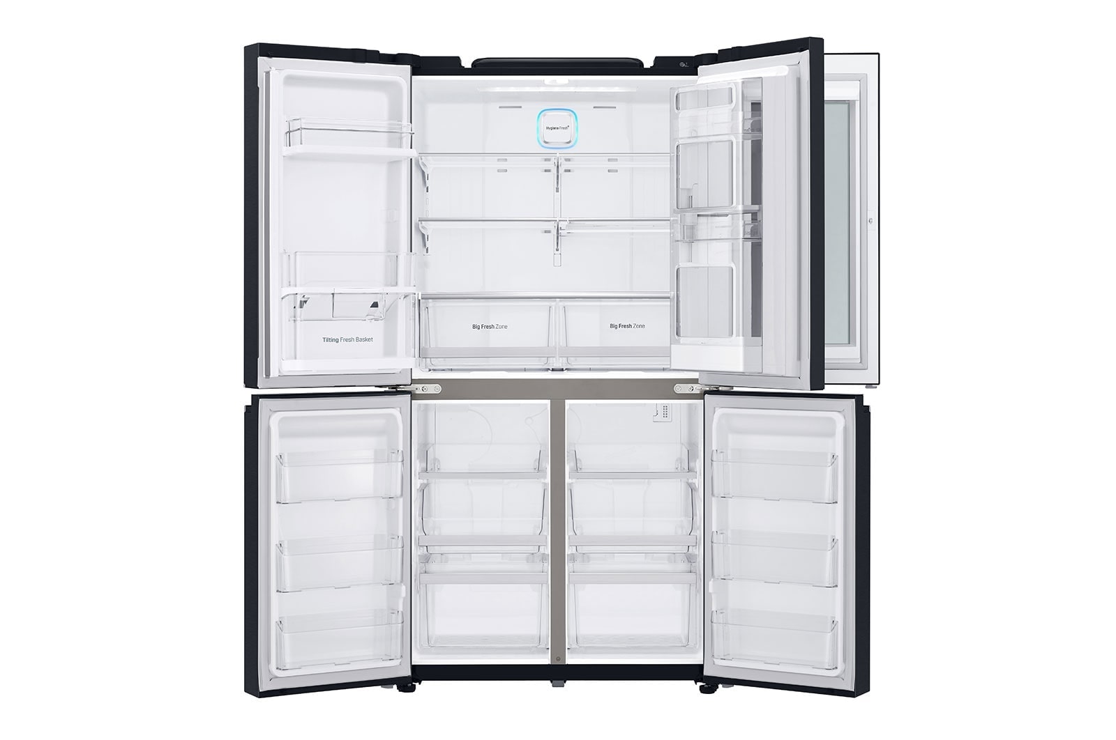 725L InstaView Door-in-Door Fridge in Matt Black | LG LK