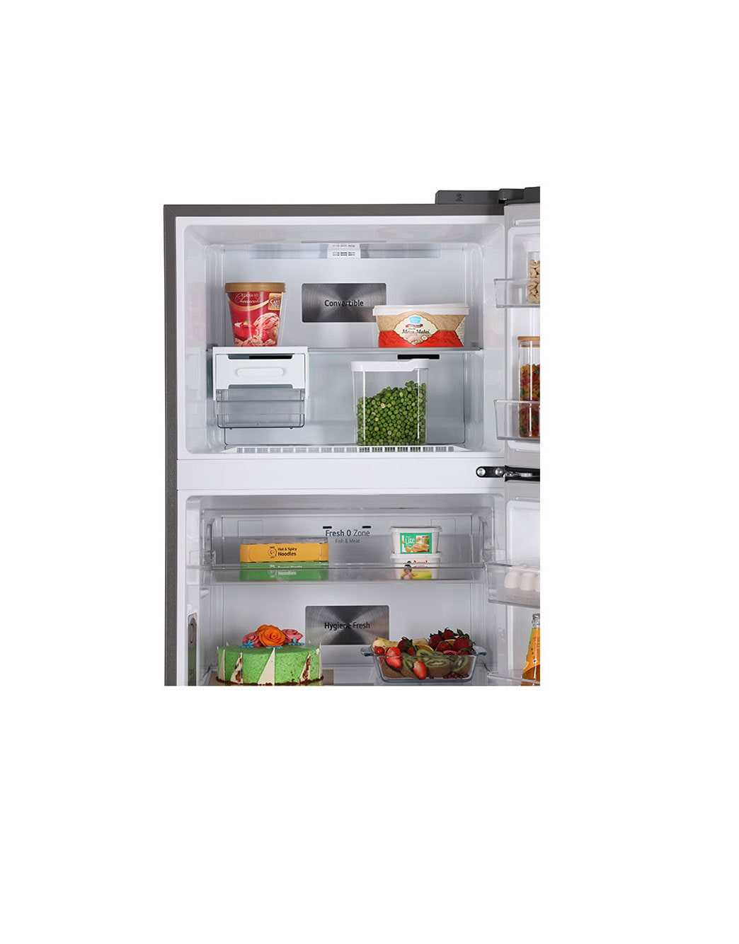 408L Top Freezer with LG ThinQ™ in Shiny Steel | LG LK