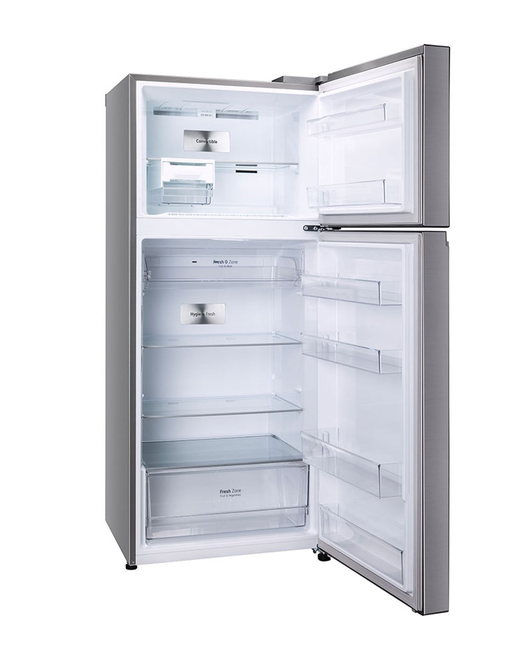 408L Top Freezer with LG ThinQ™ in Shiny Steel | LG LK