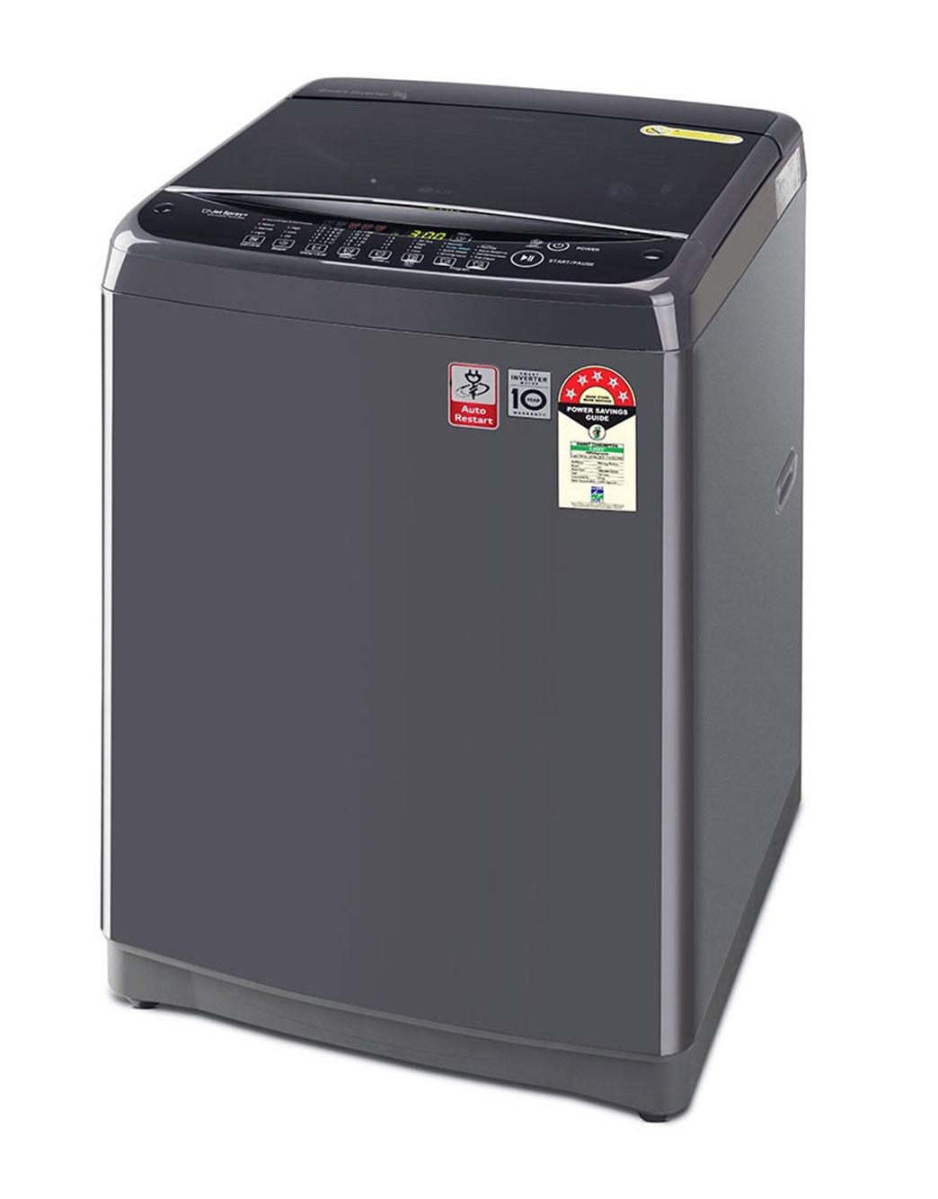 9KG Smart Inverter Top Load Washing Machine in Black | LG LK