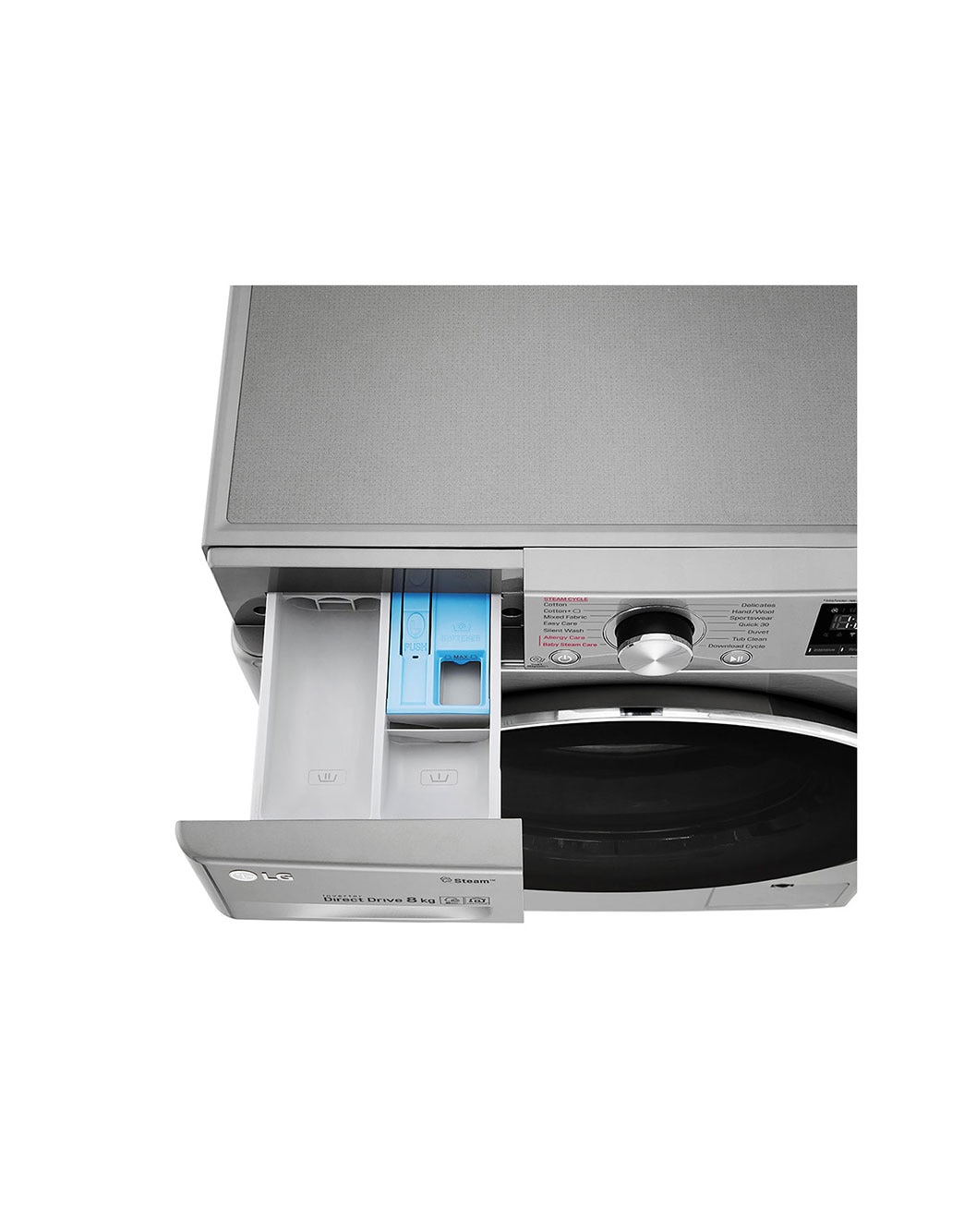 8KG AI Direct Drive Front Load Washer in Steel | LG LK
