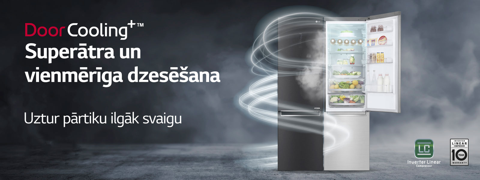 Ledusskapji: ledusskapis ar saldētavu apakšā | LG Latvia