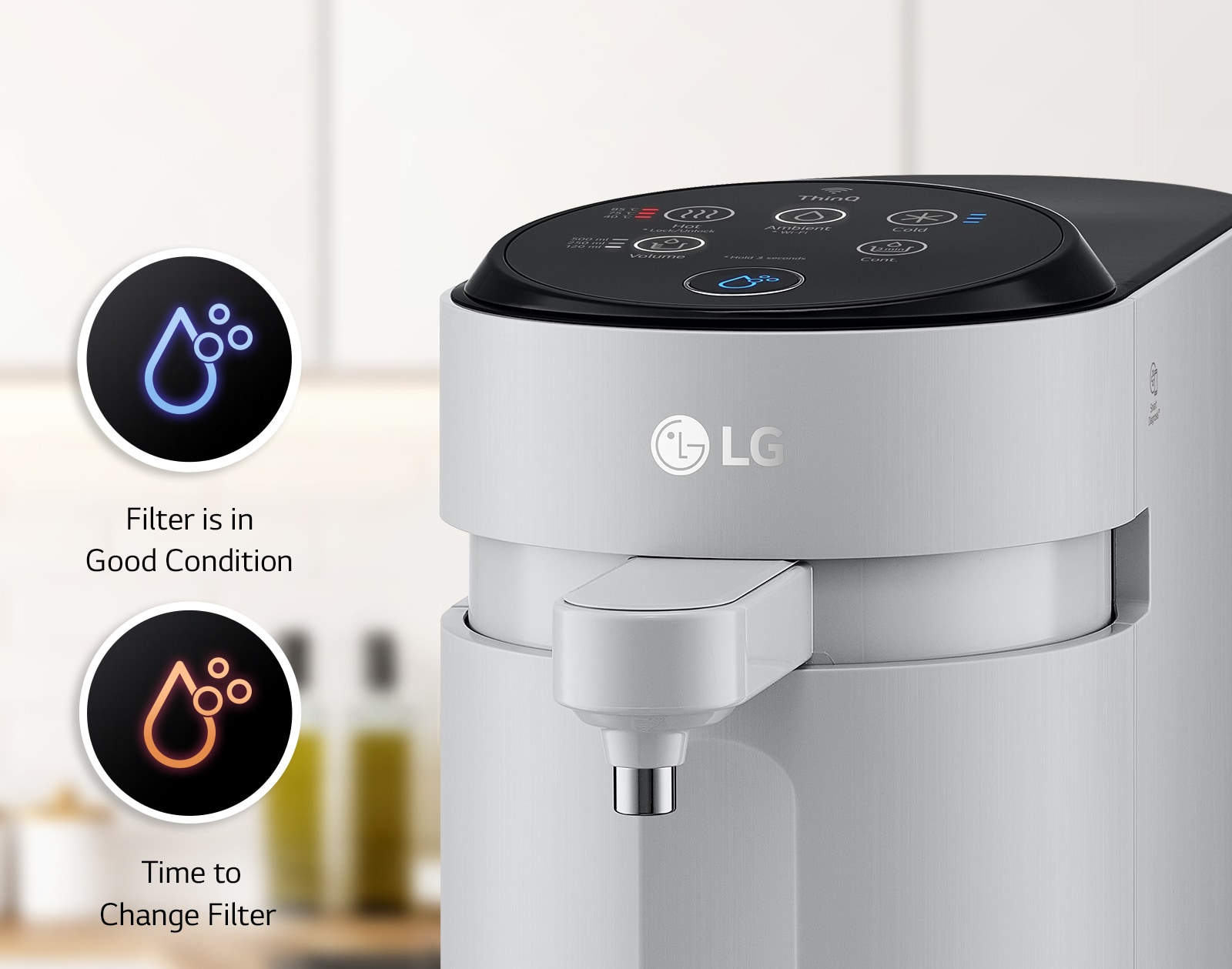 LG PuriCare™ Tankless Water Purifier with 4-Stage filtration Hot / Cold ...