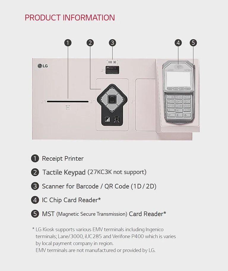 LG Self-ordering Kiosk - 27KC3K-C | LG NP
