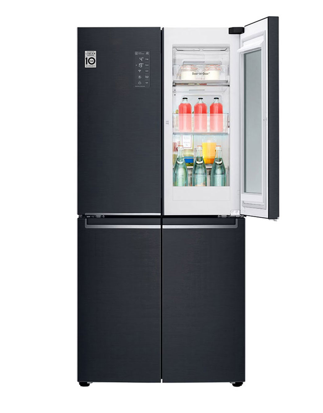 594L Side-by-Side Fridge with InstaView, Matt Black | LG NP