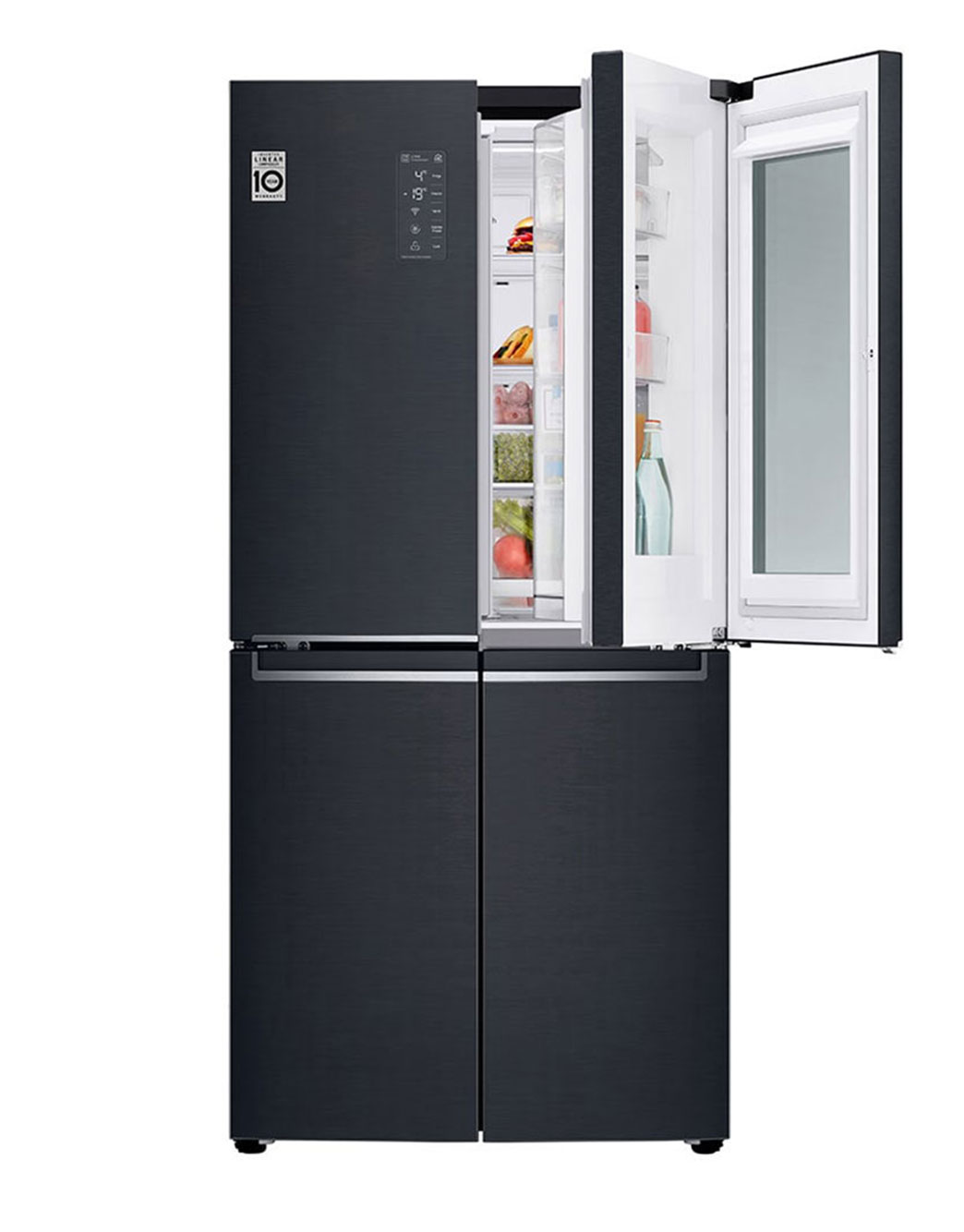 594L Side-by-Side Fridge with InstaView, Matt Black | LG NP