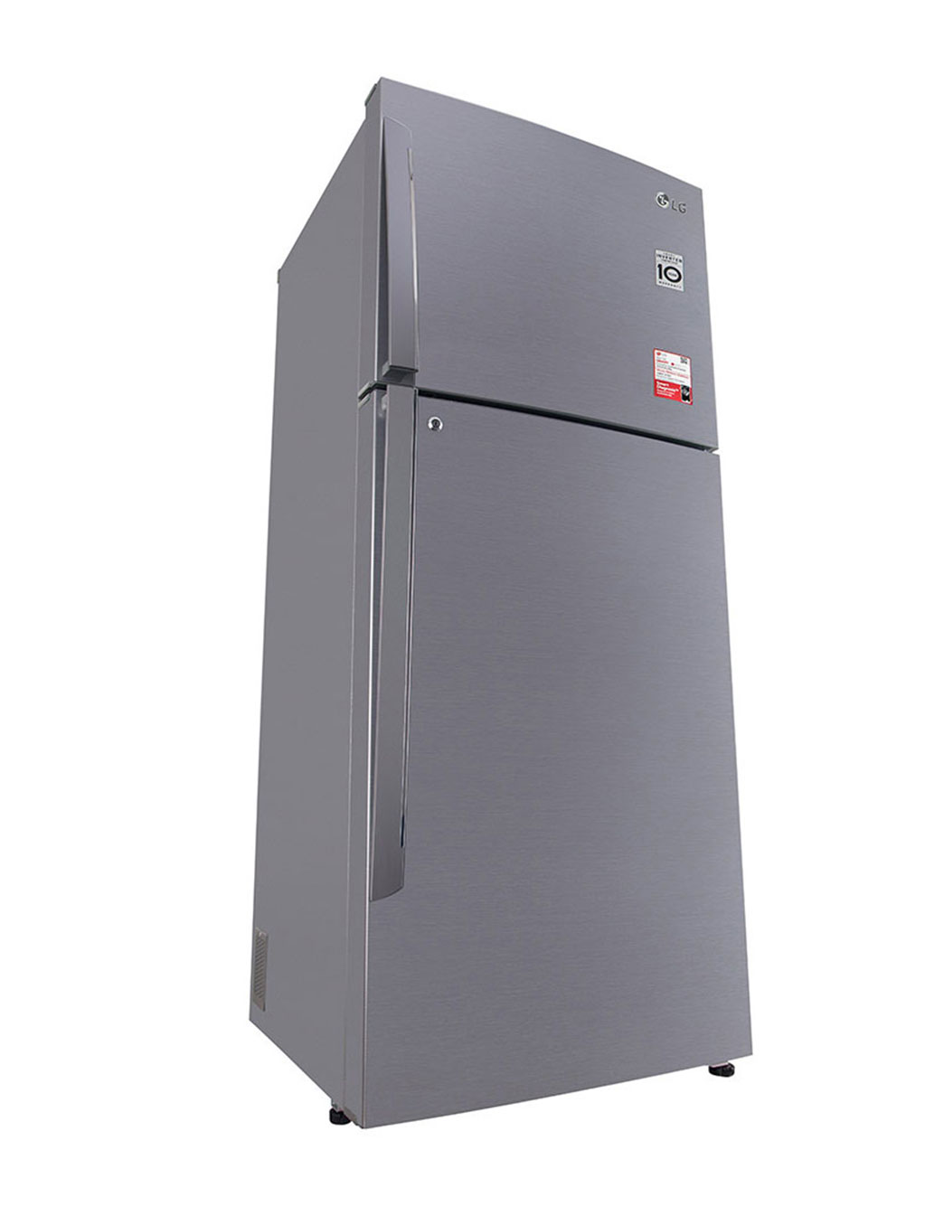 437L Top Freezer with Smart Diagnosis™, Shiny Steel | LG NP