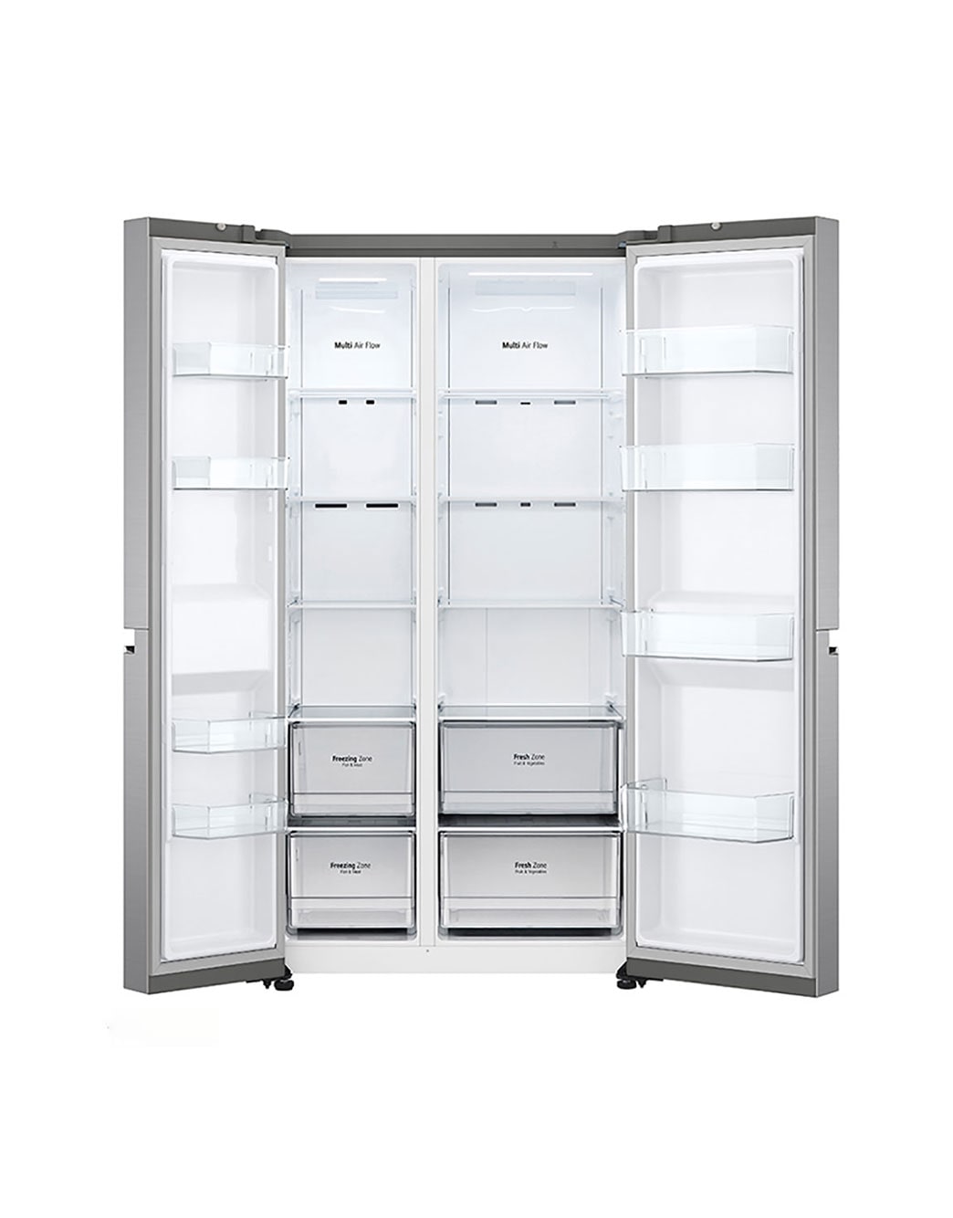 694L Side-by-Side Large Capacity Fridge in Silver | LG NP