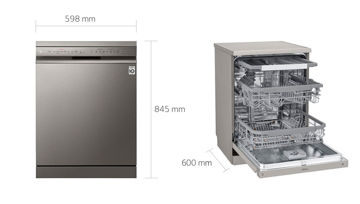 LG Front Control Smart Wi-fi Enabled Dishwasher with QuadWash™ and ...