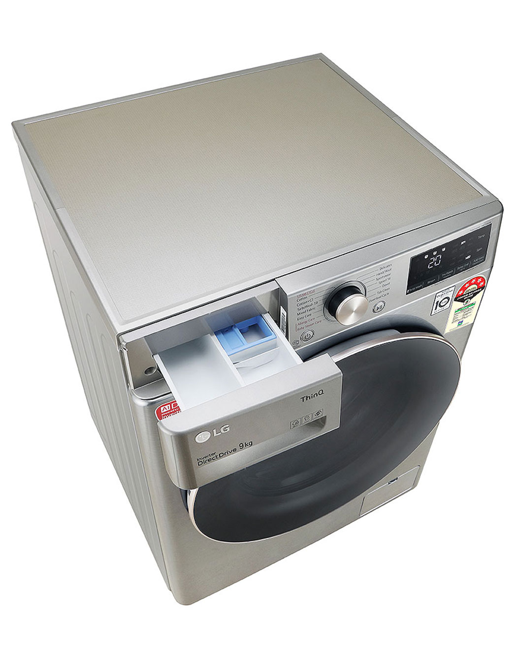 9KG TurboWash™ Front Load Washing Machine in Silver | LG NP