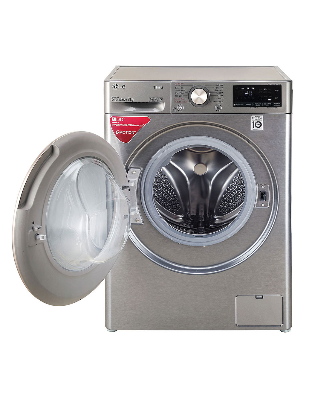 7KG AI DD™ Front Load Washing Machine in Silver | LG NP