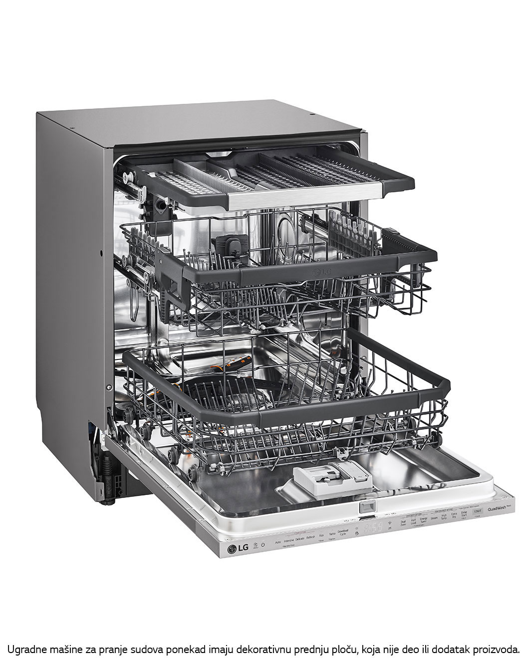 QuadWash™ Ugradne parna mašina za pranje sudova sa TrueSteam™ tehnologijom, 14 kompleta | LG Srbija