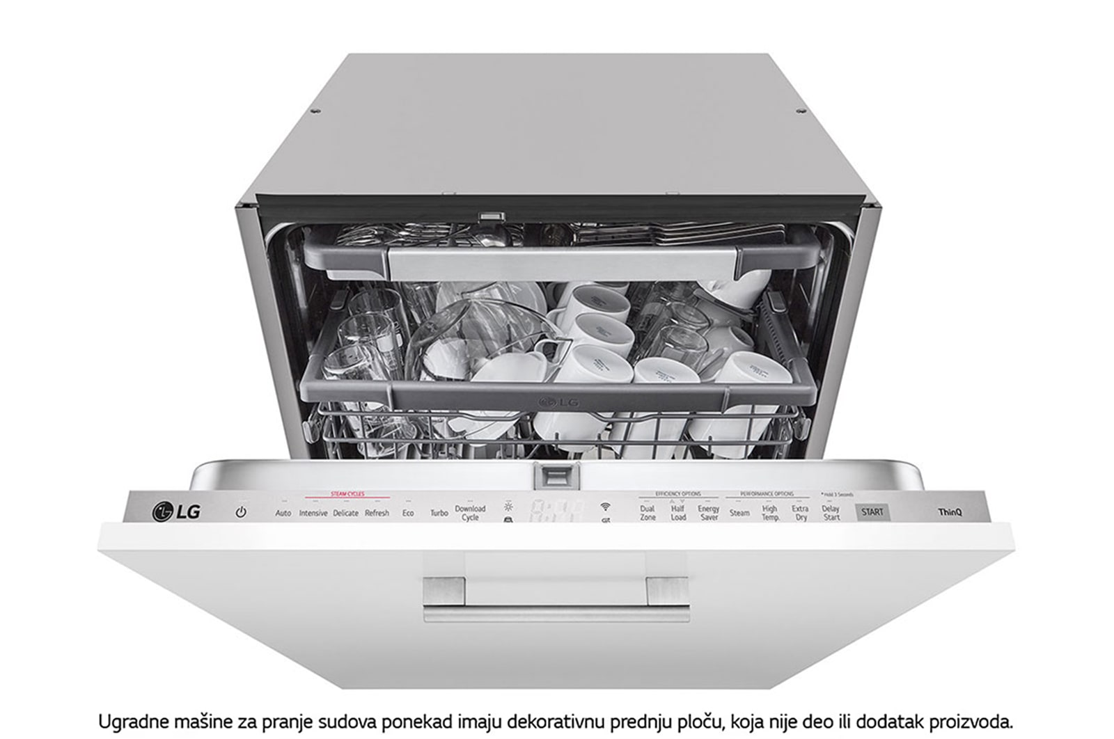 QuadWash™ Ugradne parna mašina za pranje sudova sa TrueSteam™ tehnologijom pare, vrata sa ...