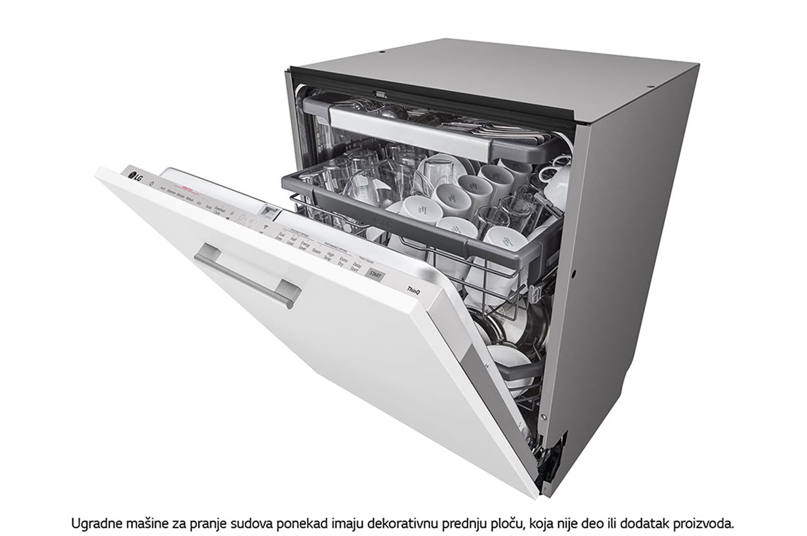 QuadWash™ Ugradne parna mašina za pranje sudova sa TrueSteam™ tehnologijom pare, vrata sa ...