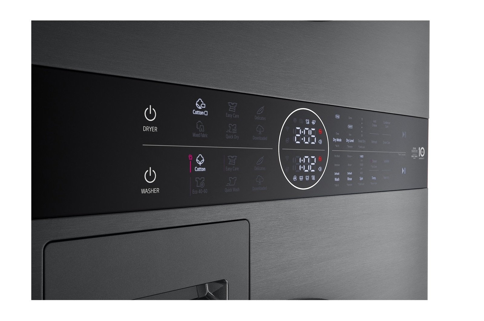 LG WashTower 12/10 kg, Steam WT1210BBF | LG RS