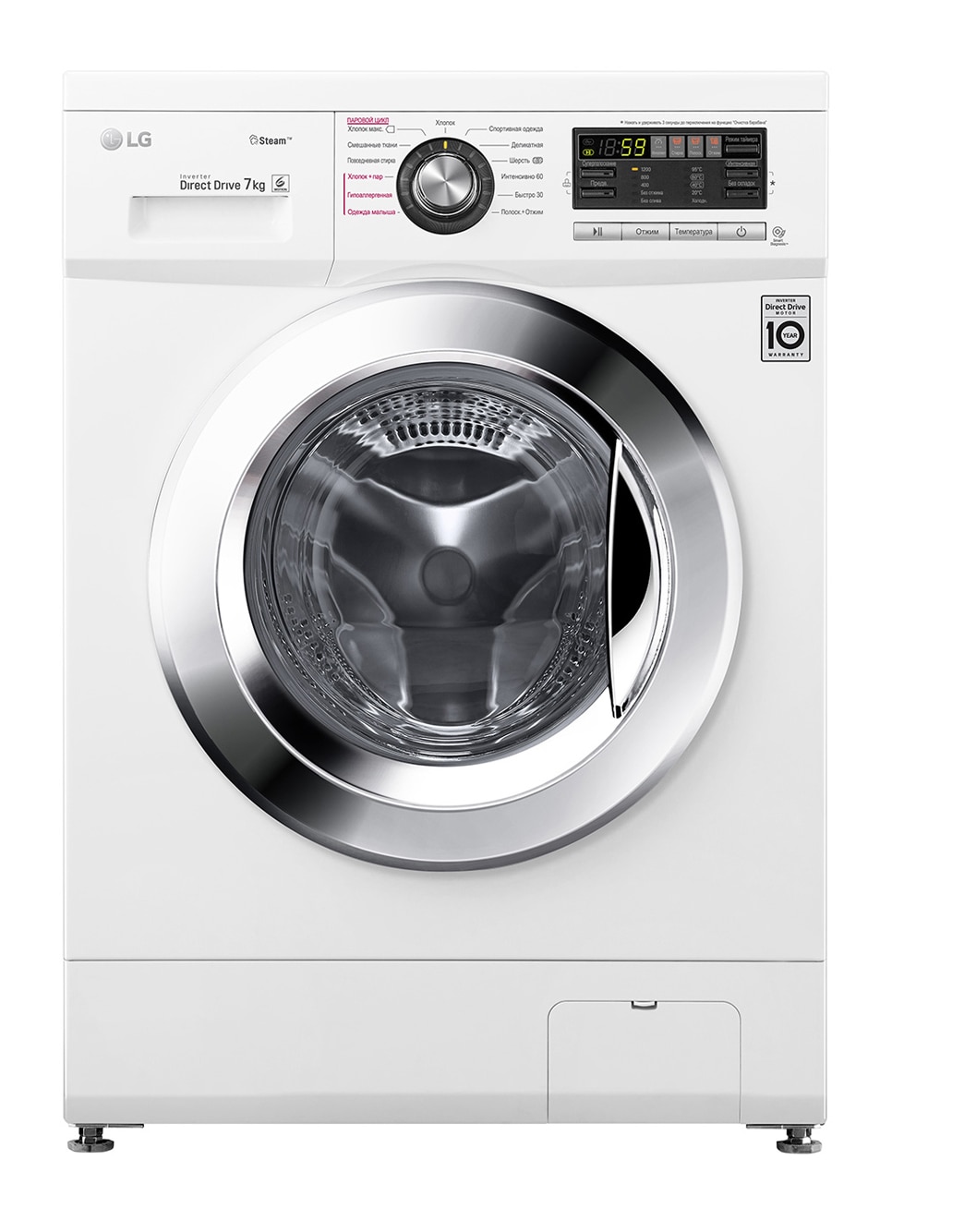 Узкая стиральная машина LG F12M7HDS3 c функцией пара | LG RU