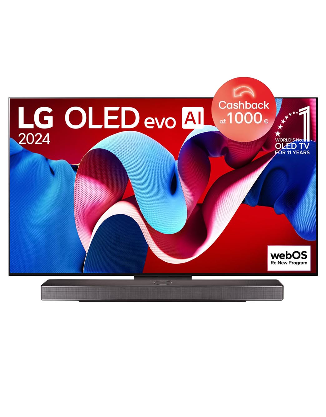 55-palcový televízor LG OLED evo AI C4 4K Smart TV 2024 – OLED55C44LA ...