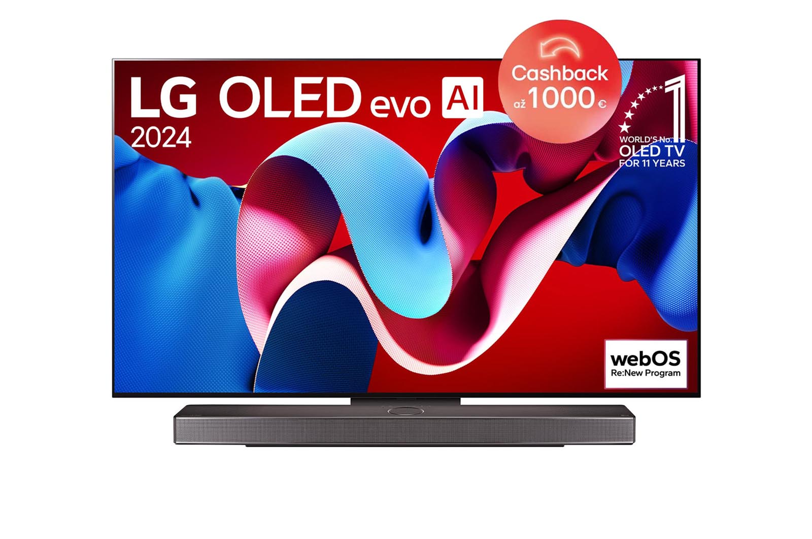 55-palcový televízor LG OLED evo AI C4 4K Smart TV 2024 – OLED55C44LA ...