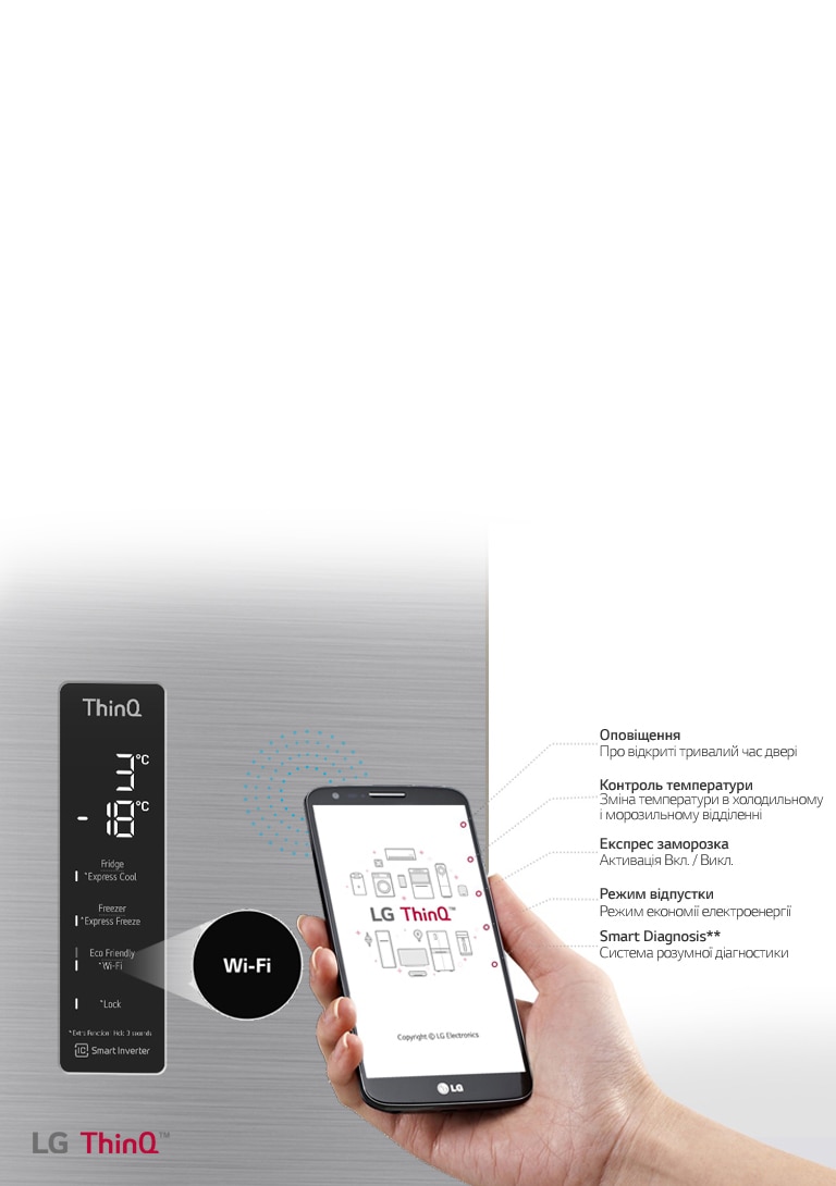 Wi-Fi з підключенням до ThinQ™2