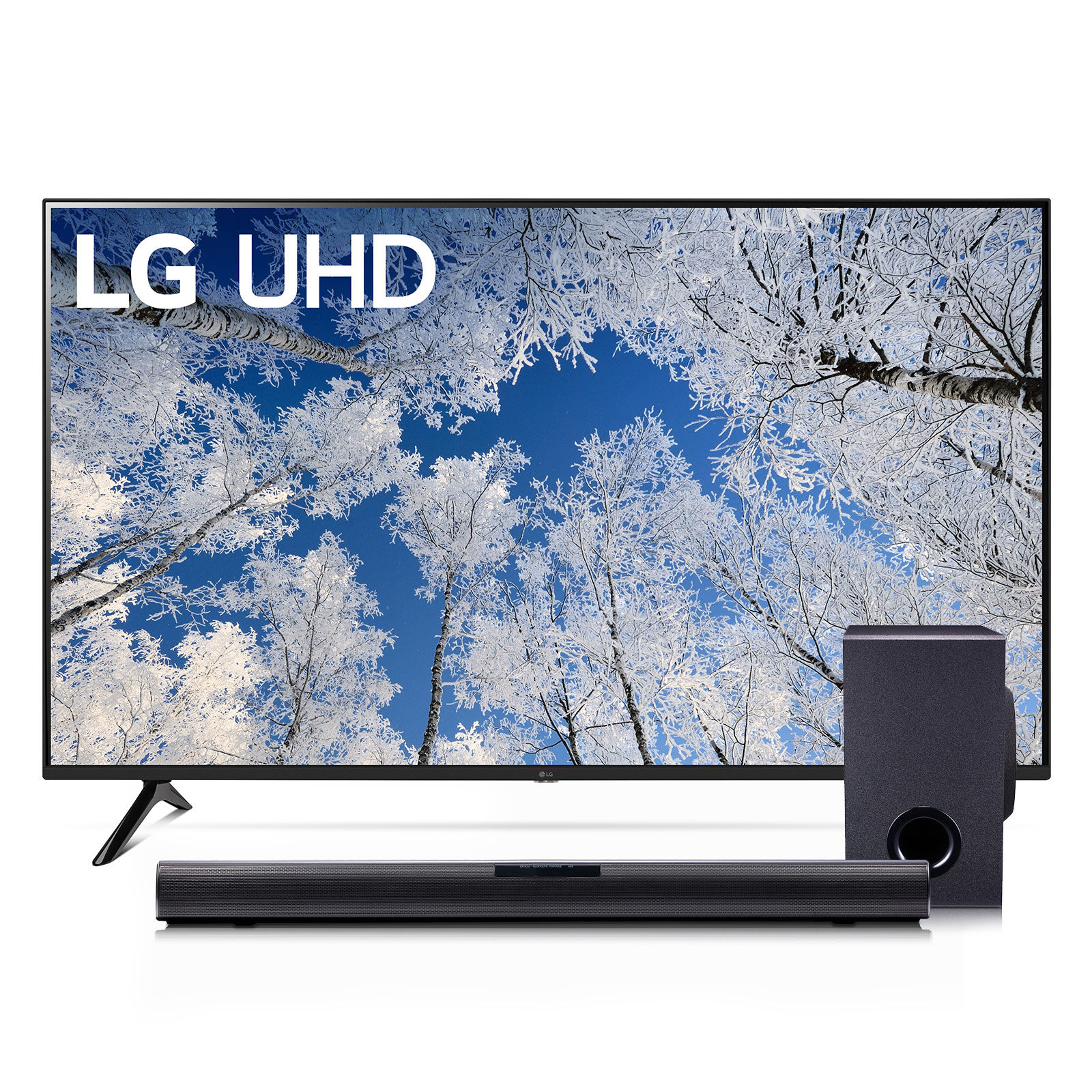 55” UQ7030 + SQC1 TV Sound Bar Bundle | LG USA
