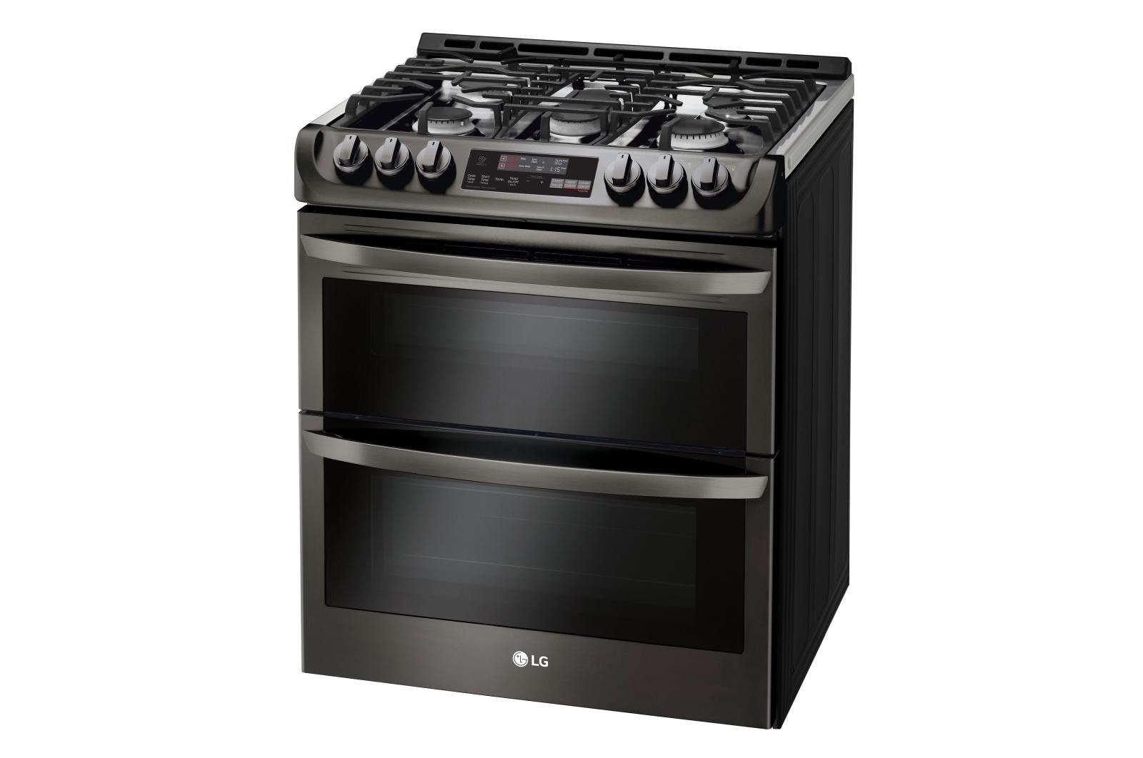 LG LTG4715BD: 6.9 cu. ft. Smart wi-fi Enabled Gas Double Oven Slide-In ...