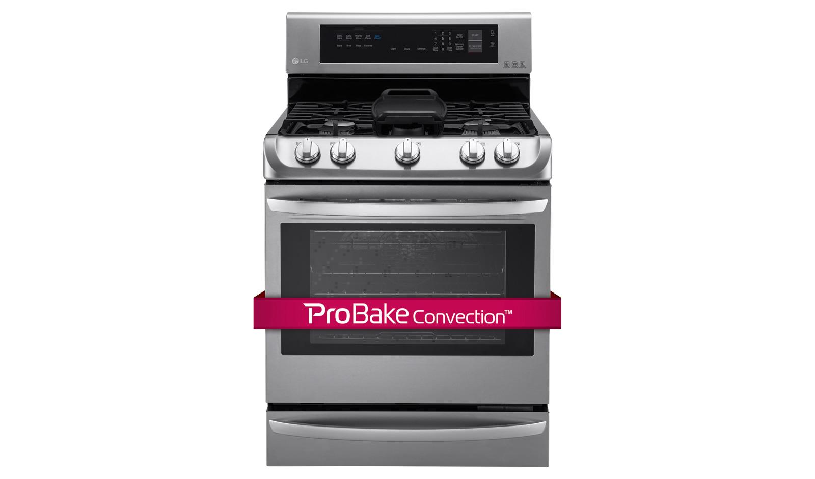 LG LRG4115ST: 6.3 cu. ft. Gas Single Oven Range with ProBake Convection ...