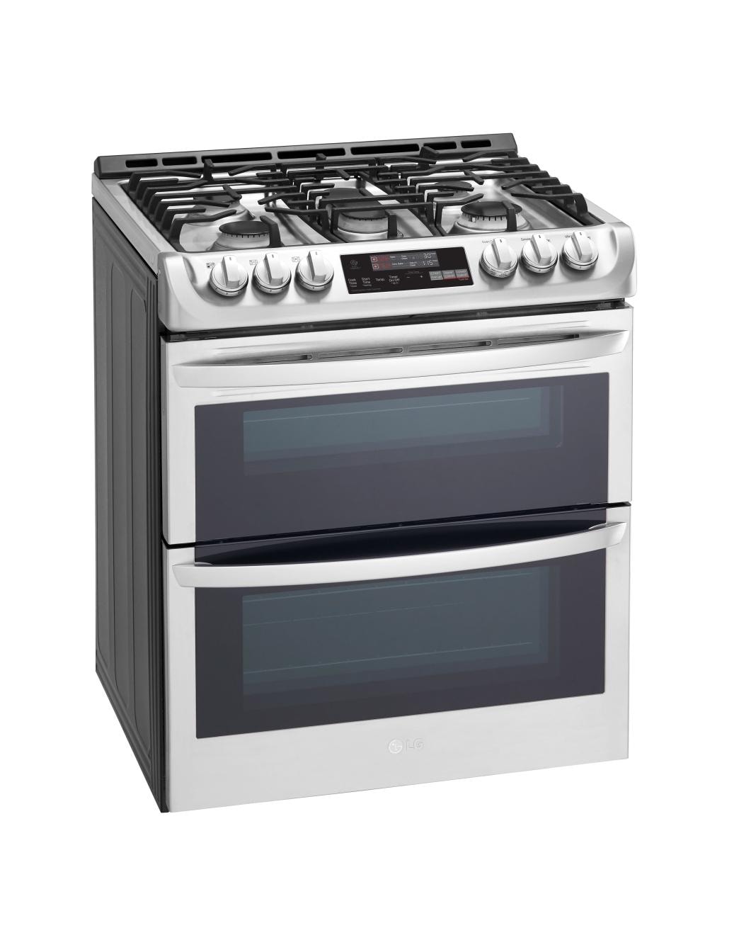 LG LTG4715ST: 6.9 cu. ft. Smart wi-fi Enabled Gas Double Oven Slide-In ...