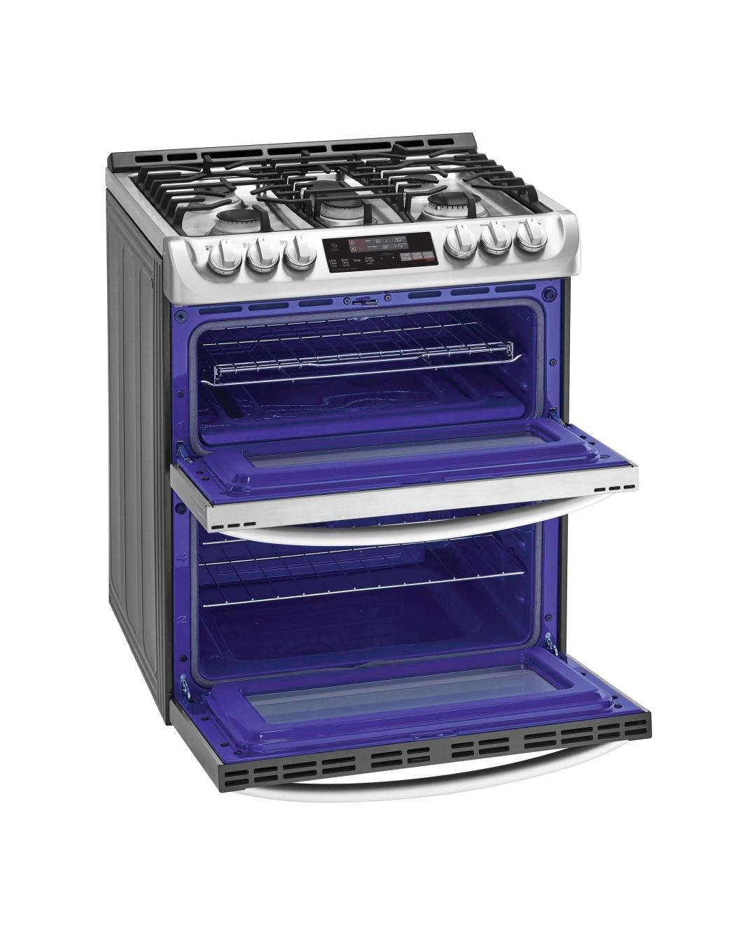 LG LTG4715ST: 6.9 cu. ft. Smart wi-fi Enabled Gas Double Oven Slide-In ...