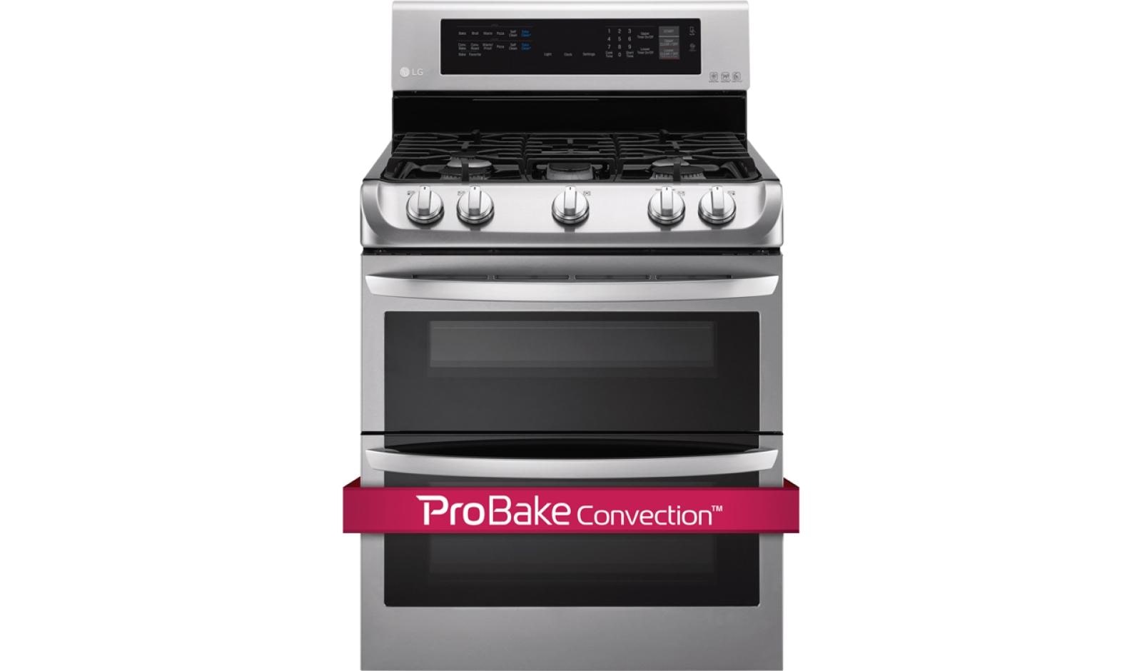 LG LDG4313ST: 6.9 cu. ft. Gas Double Oven Range with ProBake Convection ...