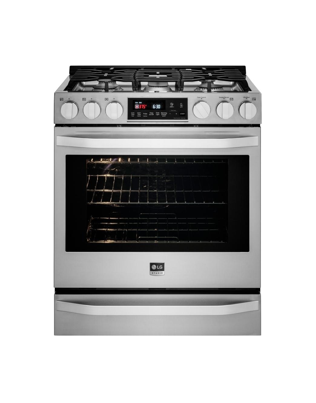 LG LSSG3016ST: STUDIO 6.3 cu. ft. Gas Single Oven Slide-in Range with ...