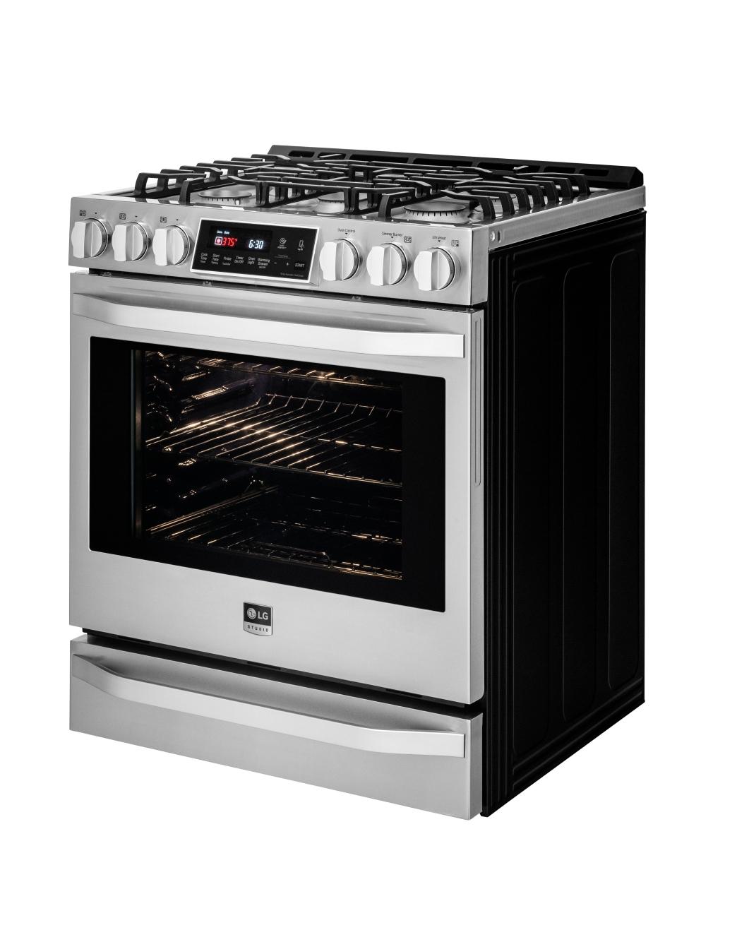 LG LSSG3016ST: STUDIO 6.3 cu. ft. Gas Single Oven Slide-in Range with ...